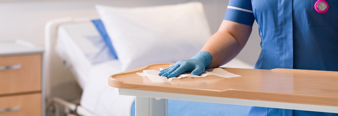 Introduction of Clinell Alcoholic 2% Chlorhexidine wipes followed by a ...